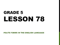 Grade 5 lesson 7 8 презентация, доклад