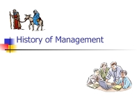History of Management презентация, доклад