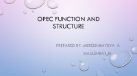 OPEC function and structure презентация, доклад