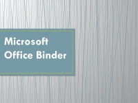 Microsoft Office Binder презентация, доклад